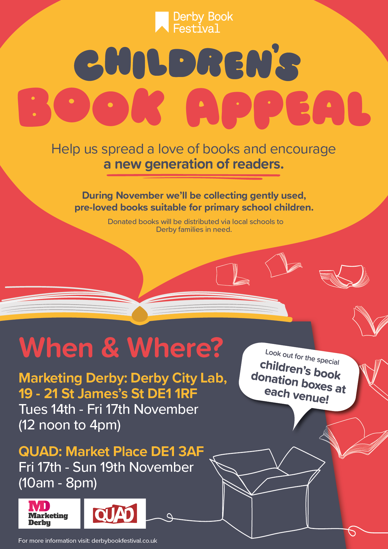 We’re supporting the Children’s Book Appeal - Derbion