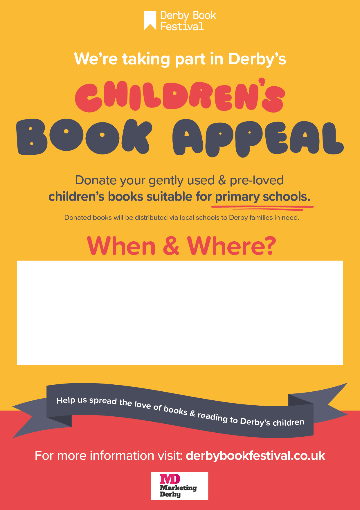 We’re supporting the Children’s Book Appeal - Derbion